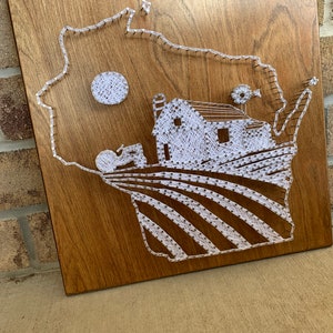 Custom Made to Order Wisconsin Farm Barn Scene String Art - Etsy