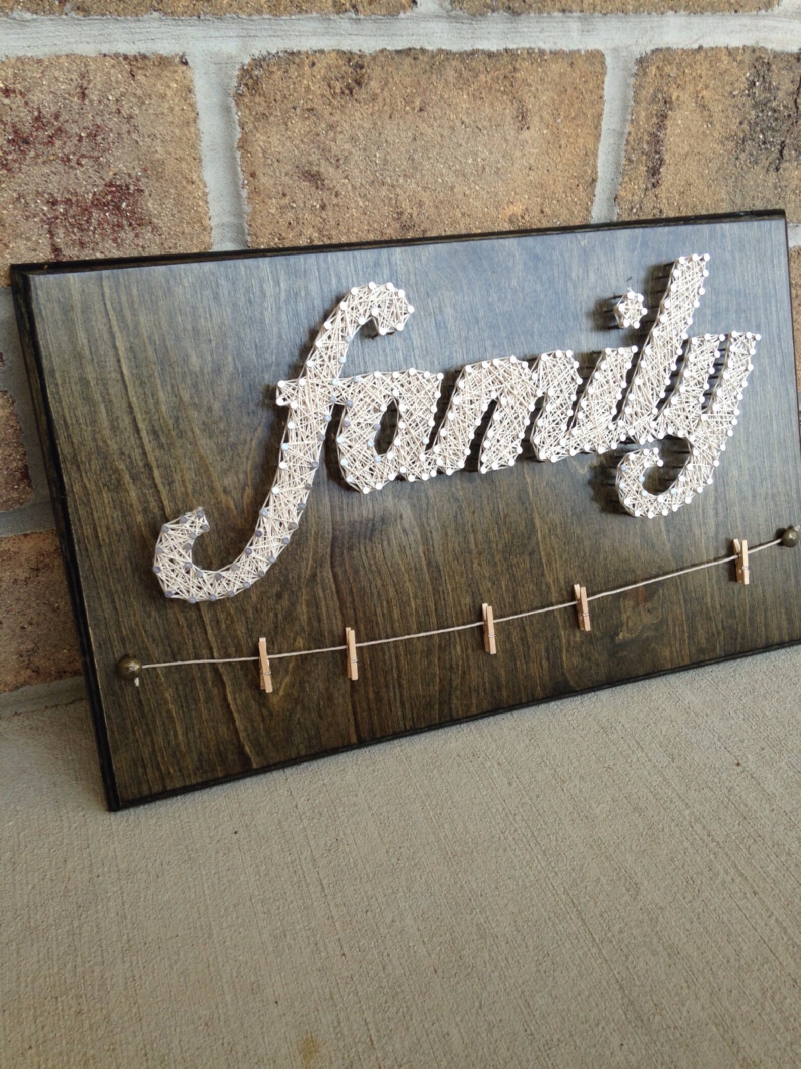 Custom Made to Order Family String Art With Hangers for - Etsy
