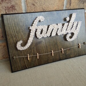 Custom Made to Order Family String Art With Hangers for Pictures - Etsy
