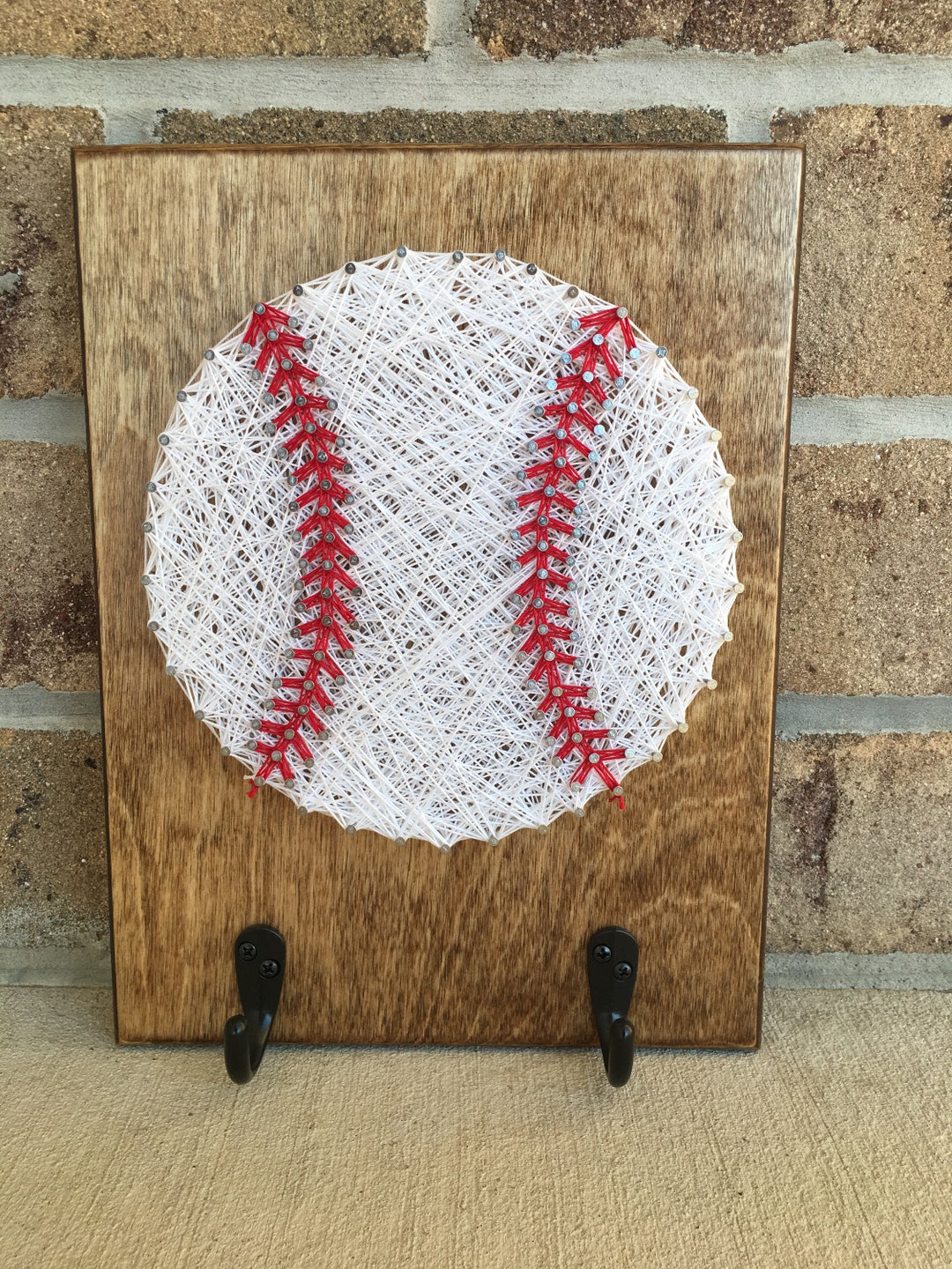 Custom Made to Order Baseball String Art Board With Single Hooks for ...