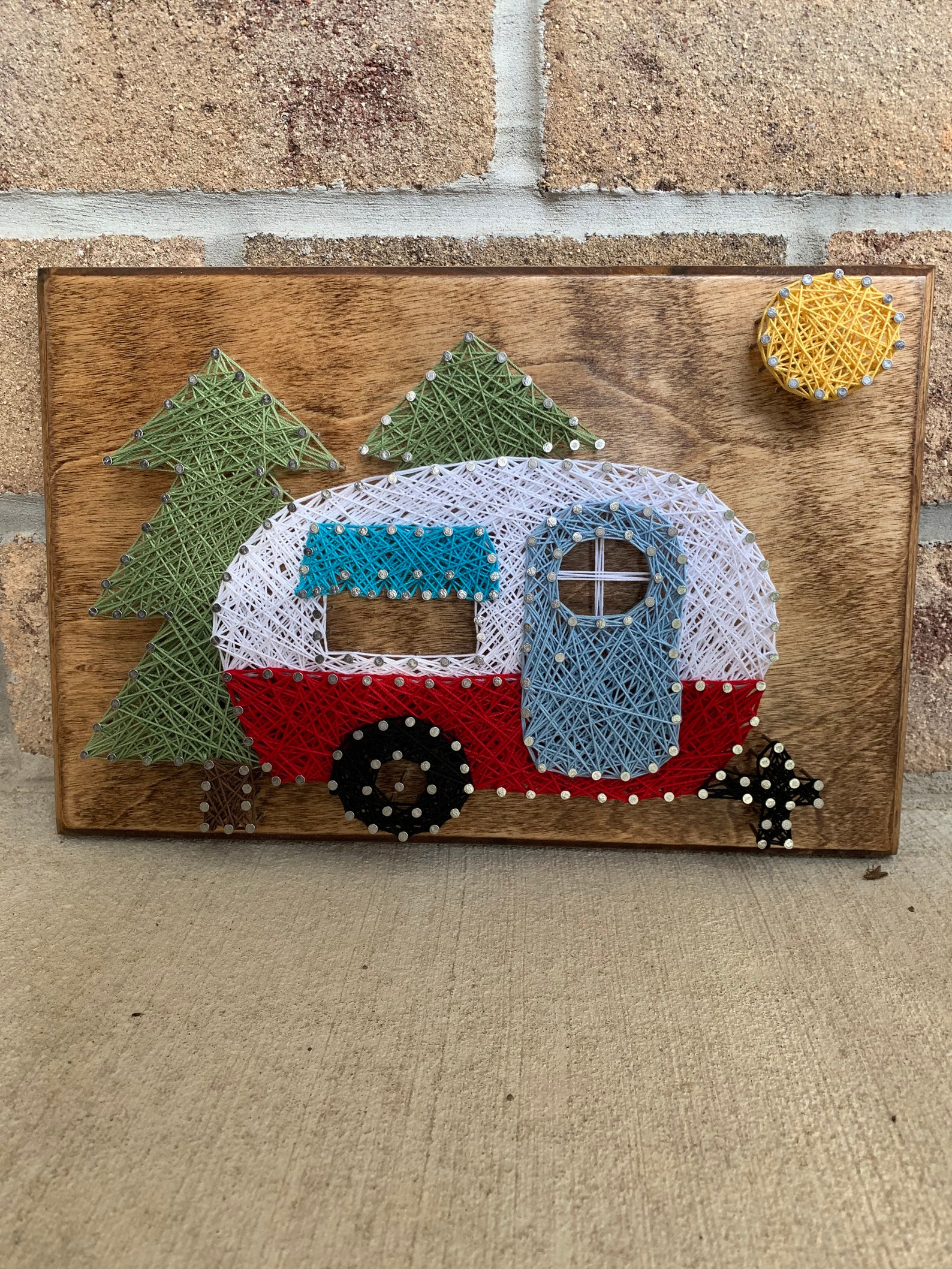 Custom Made to Order Vintage Camper Camping Outdoor String Art | Etsy