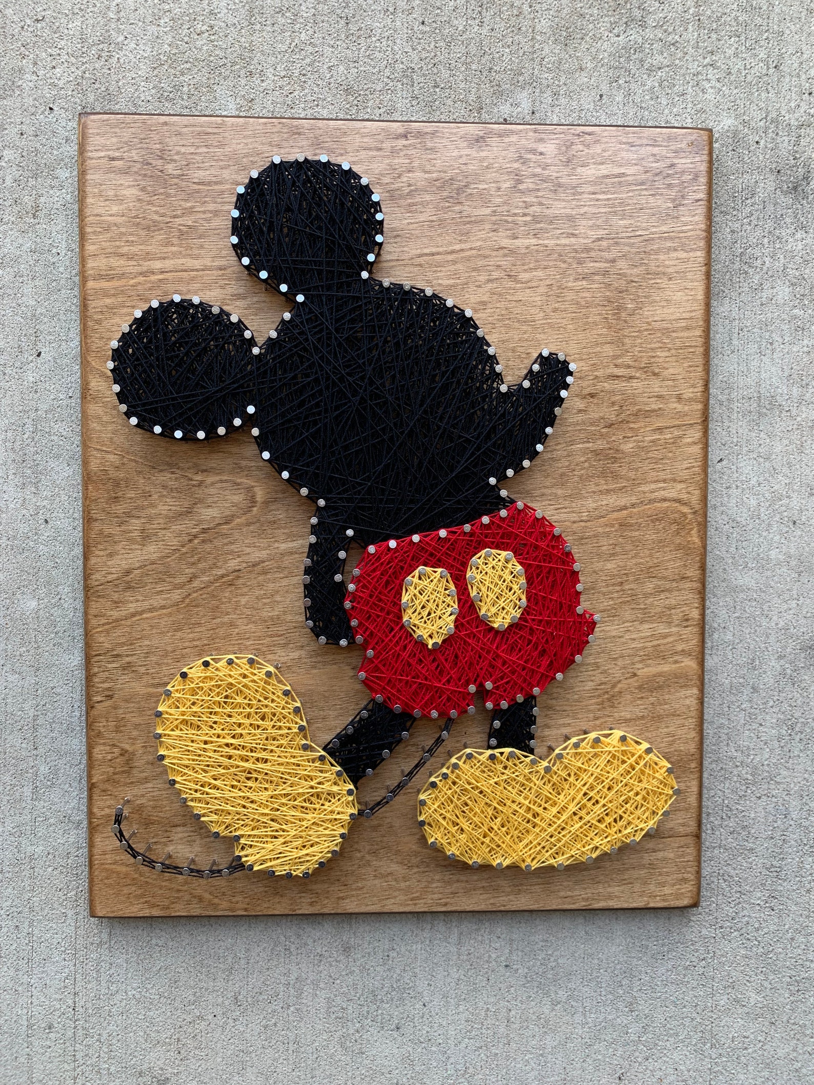 Custom Made to Order Disney Character Mickey Mouse String Art - Etsy