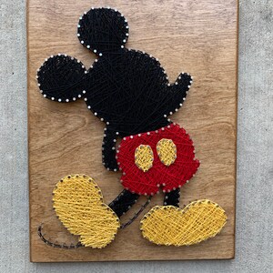 Custom Made to Order Disney Character Mickey Mouse String Art - Etsy
