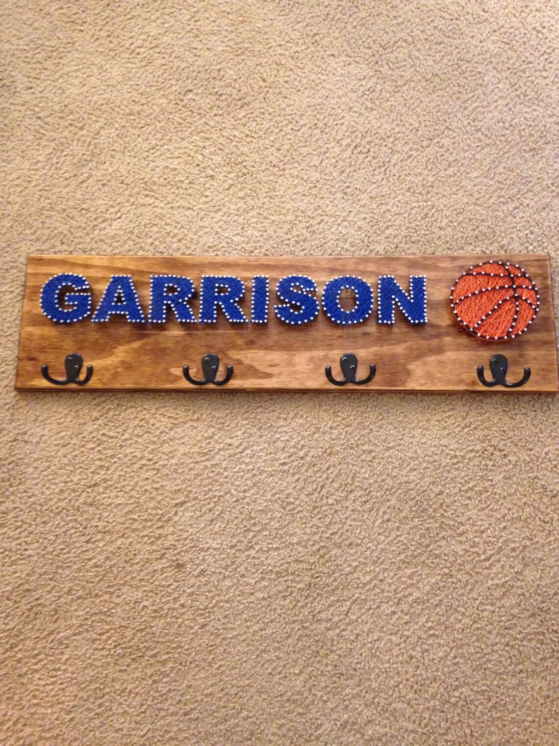 Made to Order Sports String Art With Hooks-baseball Softball - Etsy