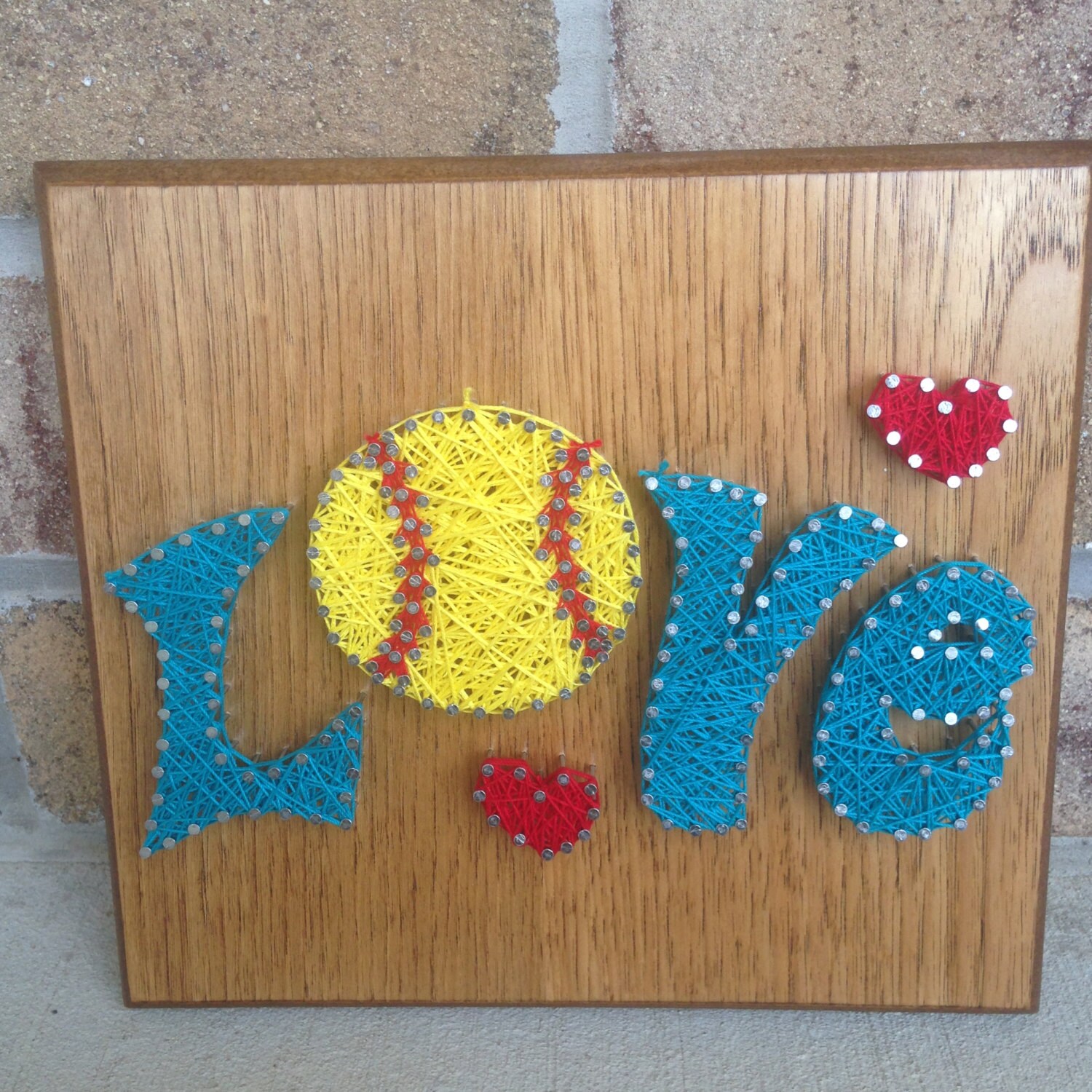 Made to Order Love Softball String Art | Etsy