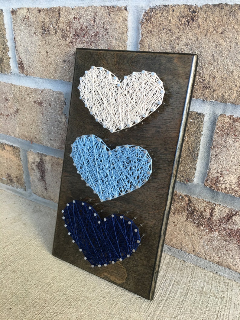 Made to Order Custom Order Three Hearts String Art Board - Etsy