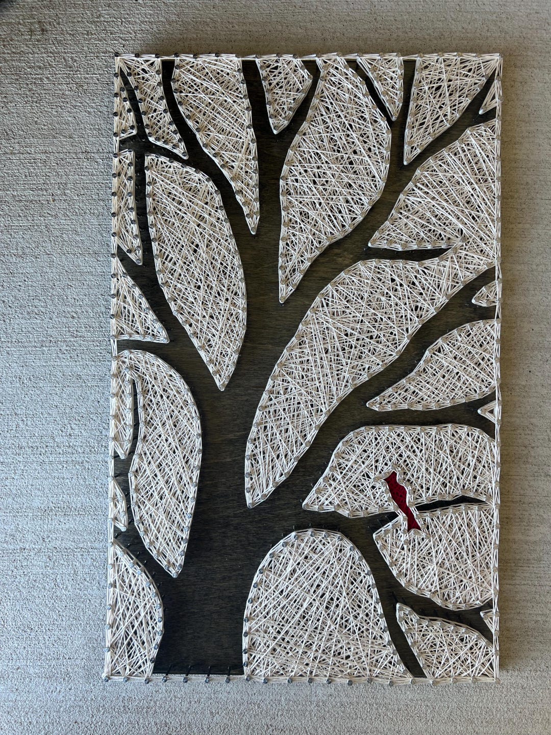 Custom Red Cardinal String Art: Winter Tree Wall Decor - Etsy