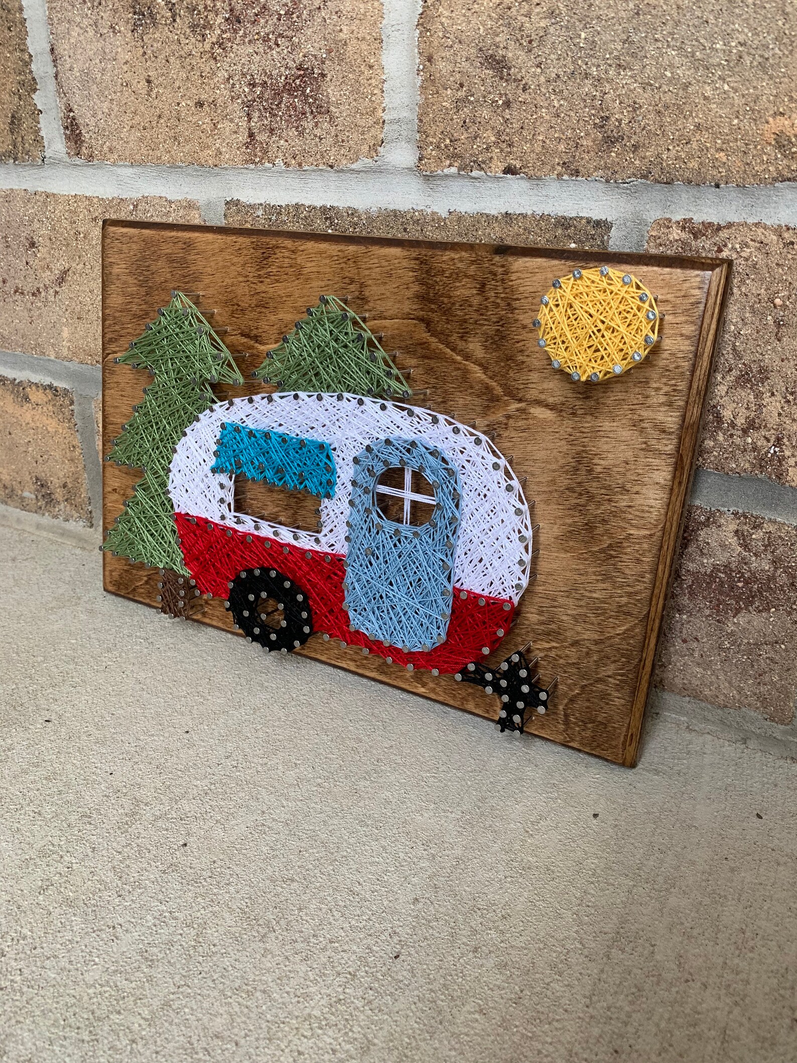 Custom Made to Order Vintage Camper Camping Outdoor String Art - Etsy