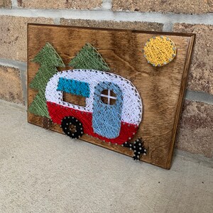 Custom Made to Order Vintage Camper Camping Outdoor String Art - Etsy
