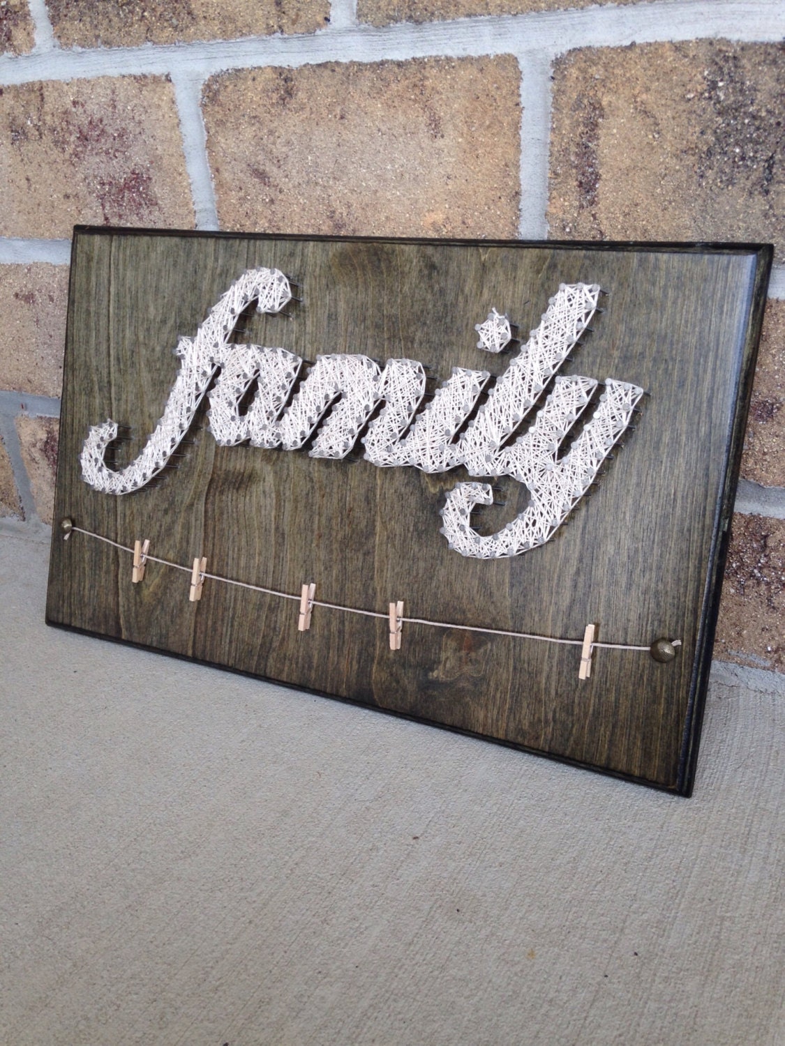 Custom Made to Order Family String Art With Hangers for - Etsy