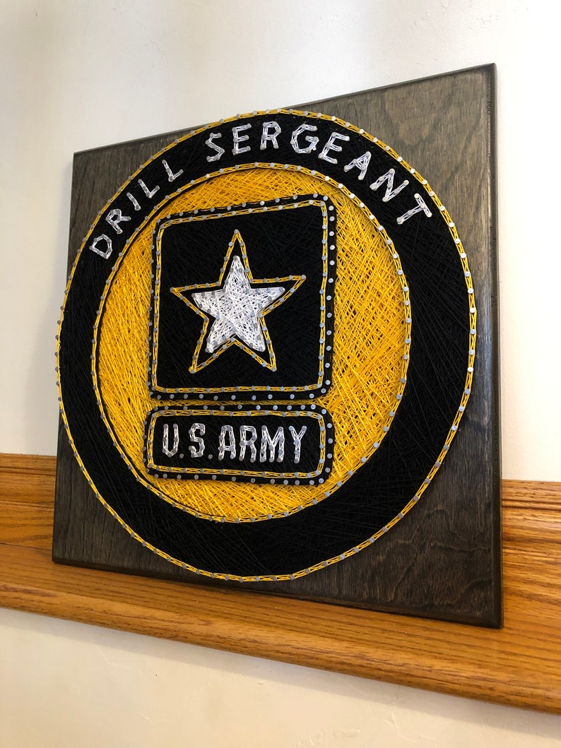 Custom Made to Order String Art Board US Army Drill Sergeant | Etsy