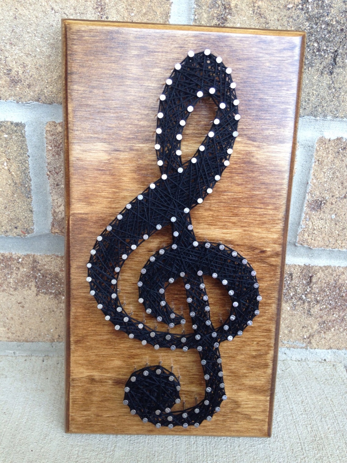 Custom Made to order String Art Music Treble Clef | Etsy