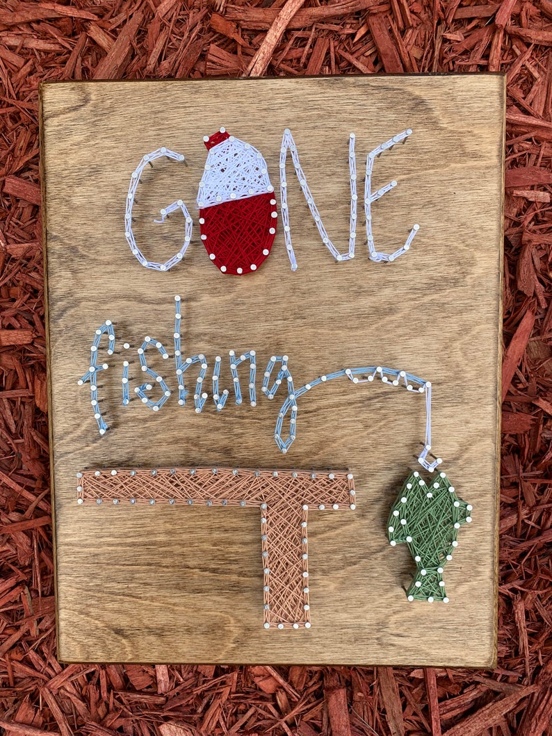 Custom Made to Order Gone Fishing String Art Board | Etsy