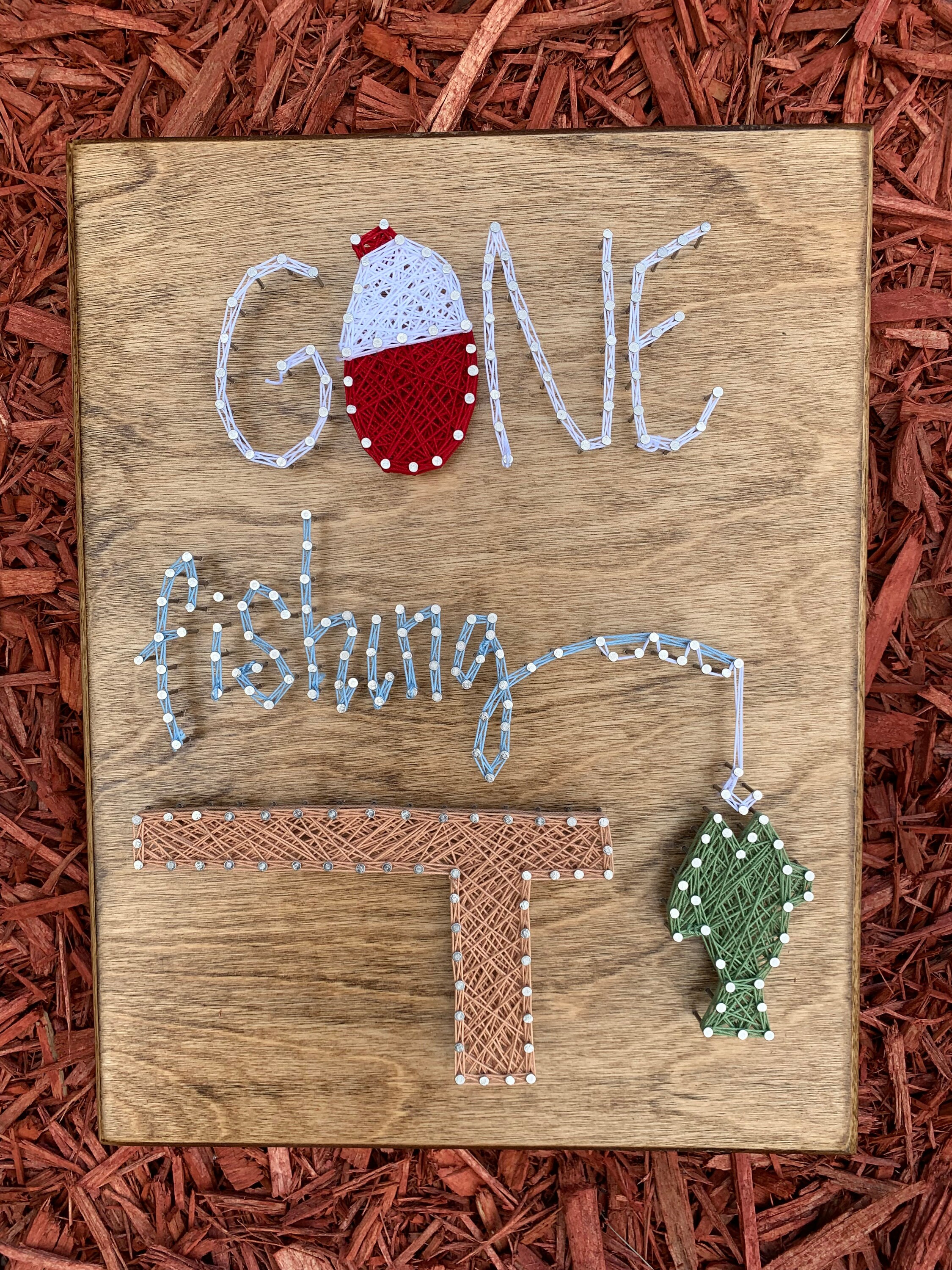 Custom Made to Order Gone Fishing String Art Board | Etsy