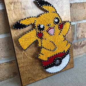 Custom Made to Order Pikachu Pokémon on Pokeball String Art Board - Etsy