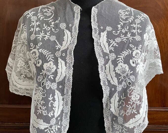 An Antique Victorian Tambour Work Lace Shoulder Cape. - Etsy