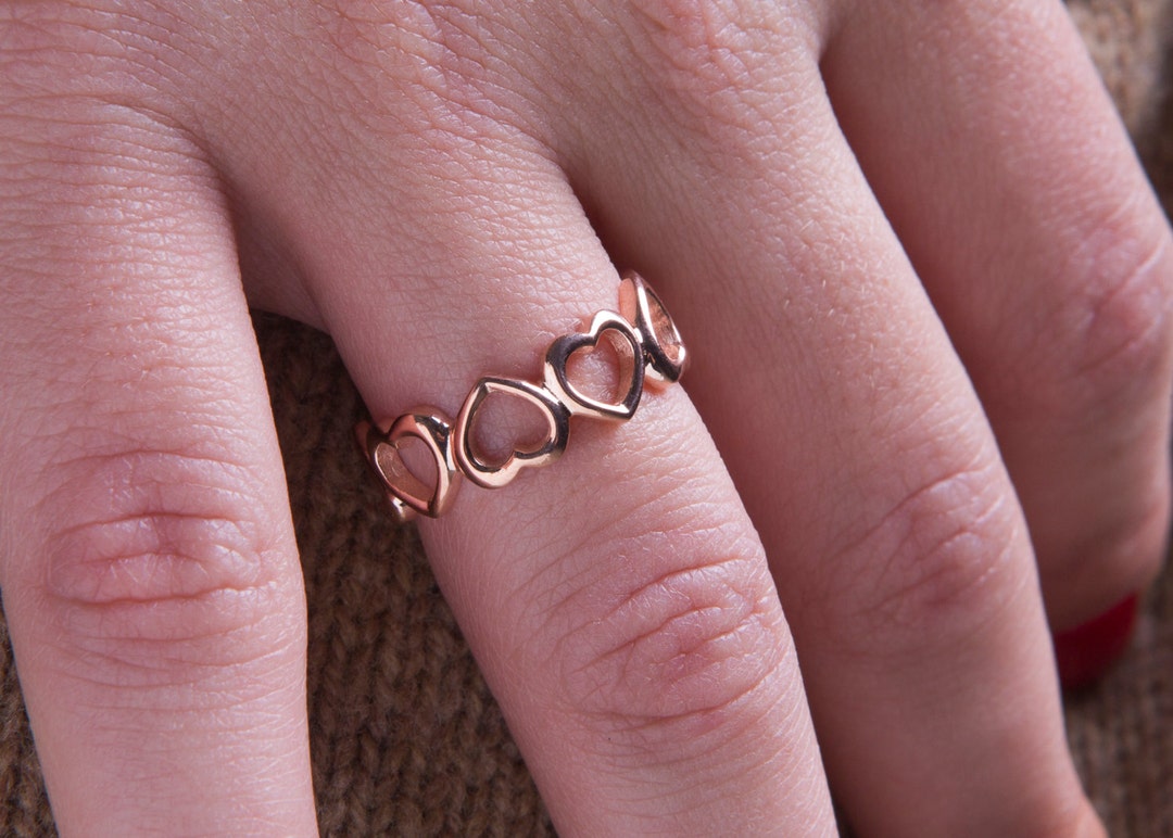 Open Heart Ring,all Around Heart Ring,love Ring,925 Sterling Silver. - Etsy
