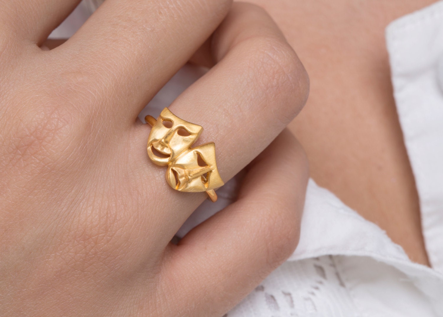 Mask Ring , 925 Sterling Silver - Etsy