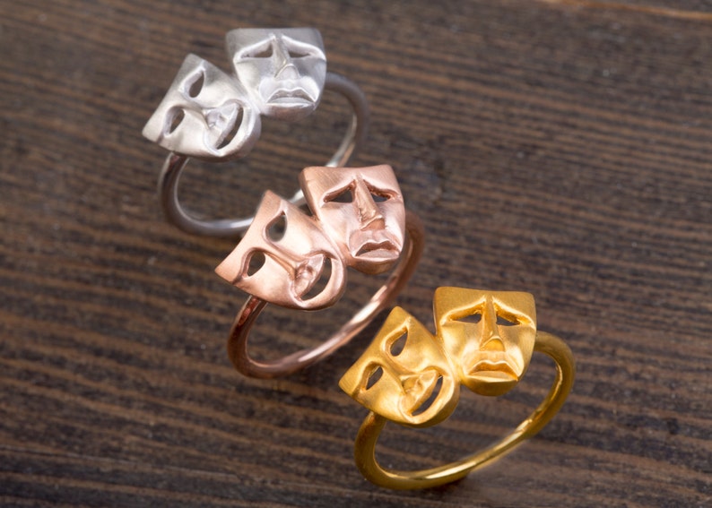 Mask Ring , 925 Sterling Silver - Etsy