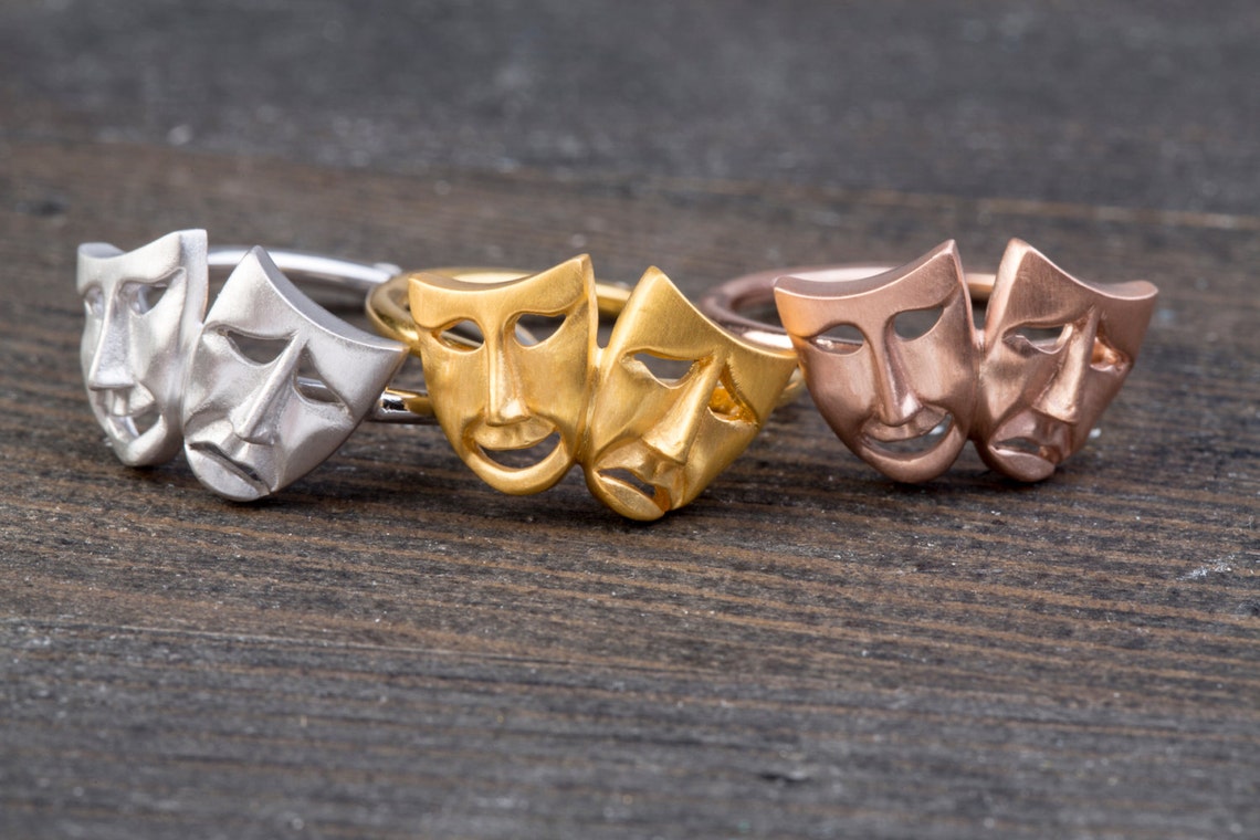 Mask Ring , 925 Sterling Silver - Etsy