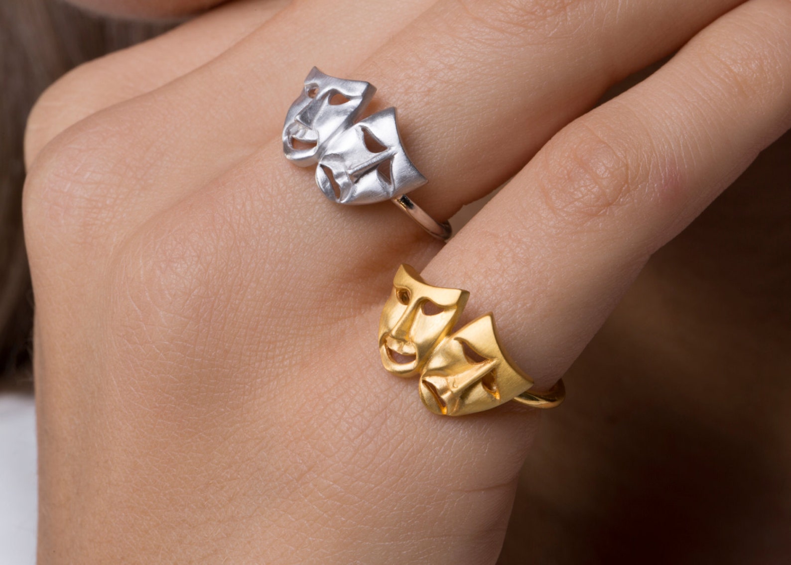 Mask Ring , 925 Sterling Silver - Etsy