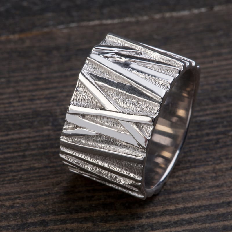 Wide Band Ring - Etsy