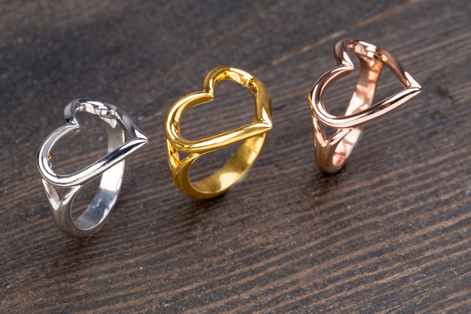 Open Heart Ring , Love Ring , 925 Sterling Silver - Etsy