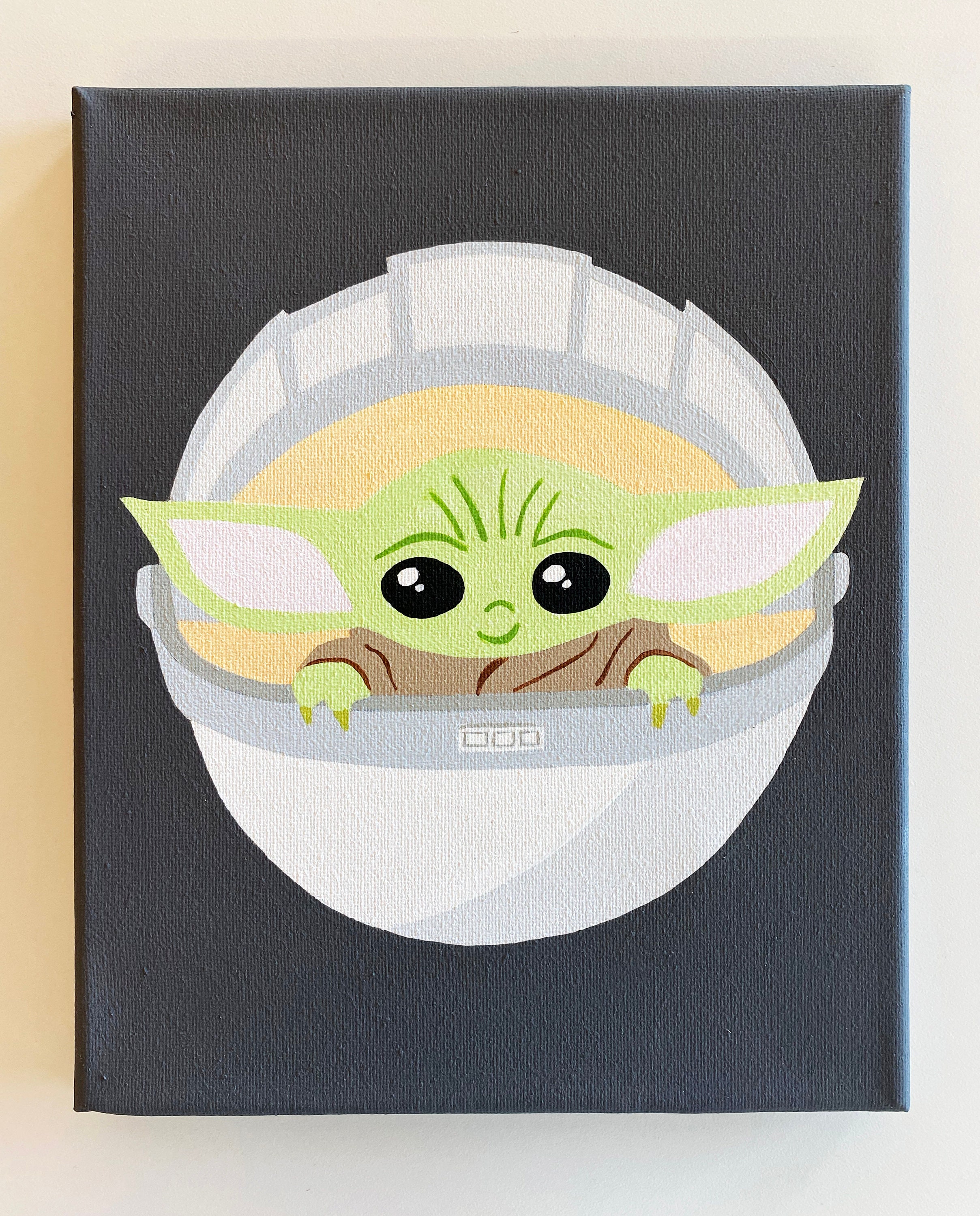 Baby Yoda Canvas Painting - Etsy