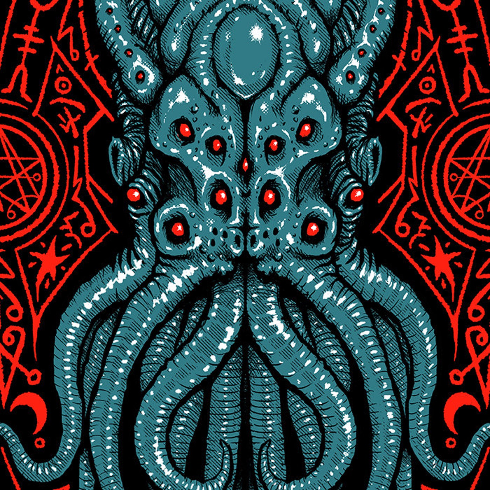 CTHULHU Vinyl Sticker HP Lovecraft horror Cult Mythos - Etsy