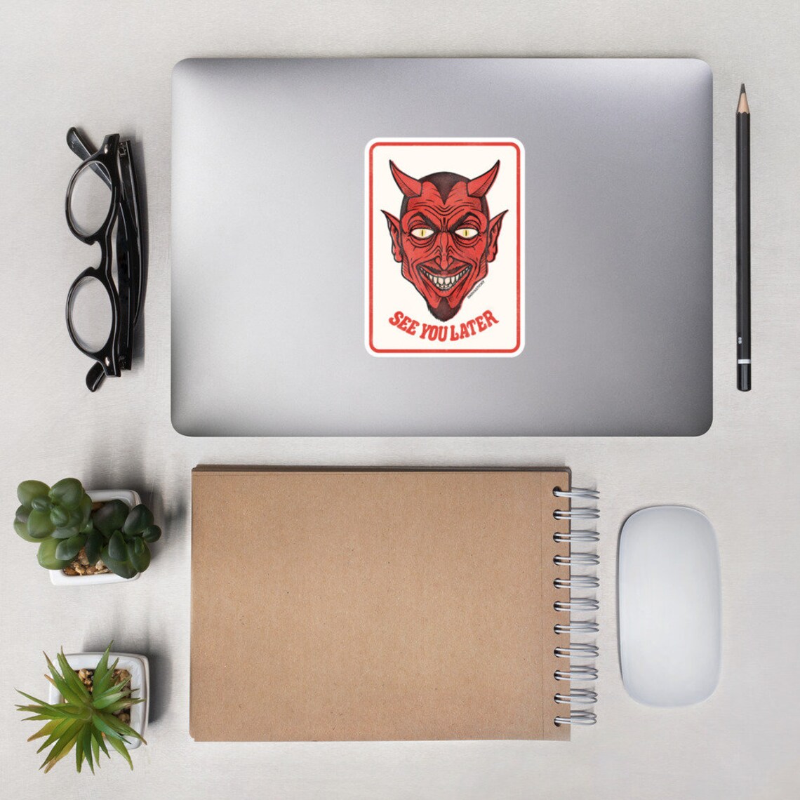 Devil- SEE YOU LATER- Sticker | Satan, 666, Horror, Evil, Monster ...