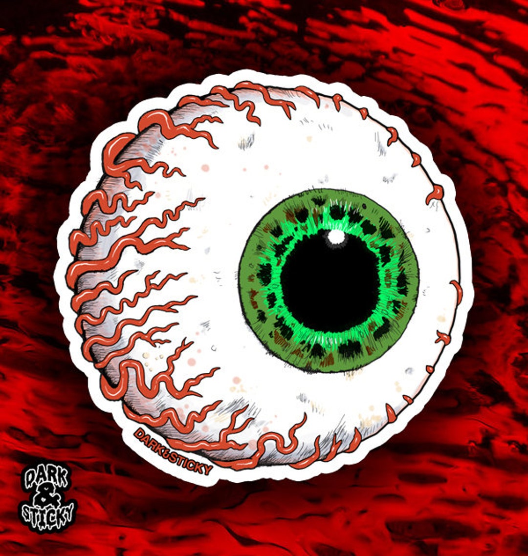 Eyeball Sticker - Bloodshot Veiny Eyeball - Etsy