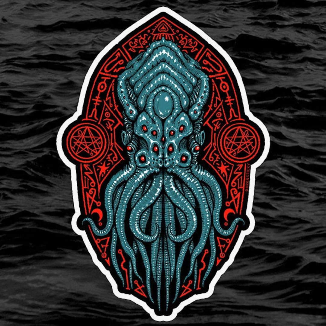 CTHULHU Vinyl Sticker- HP Lovecraft -horror, Cult, Mythos - Etsy