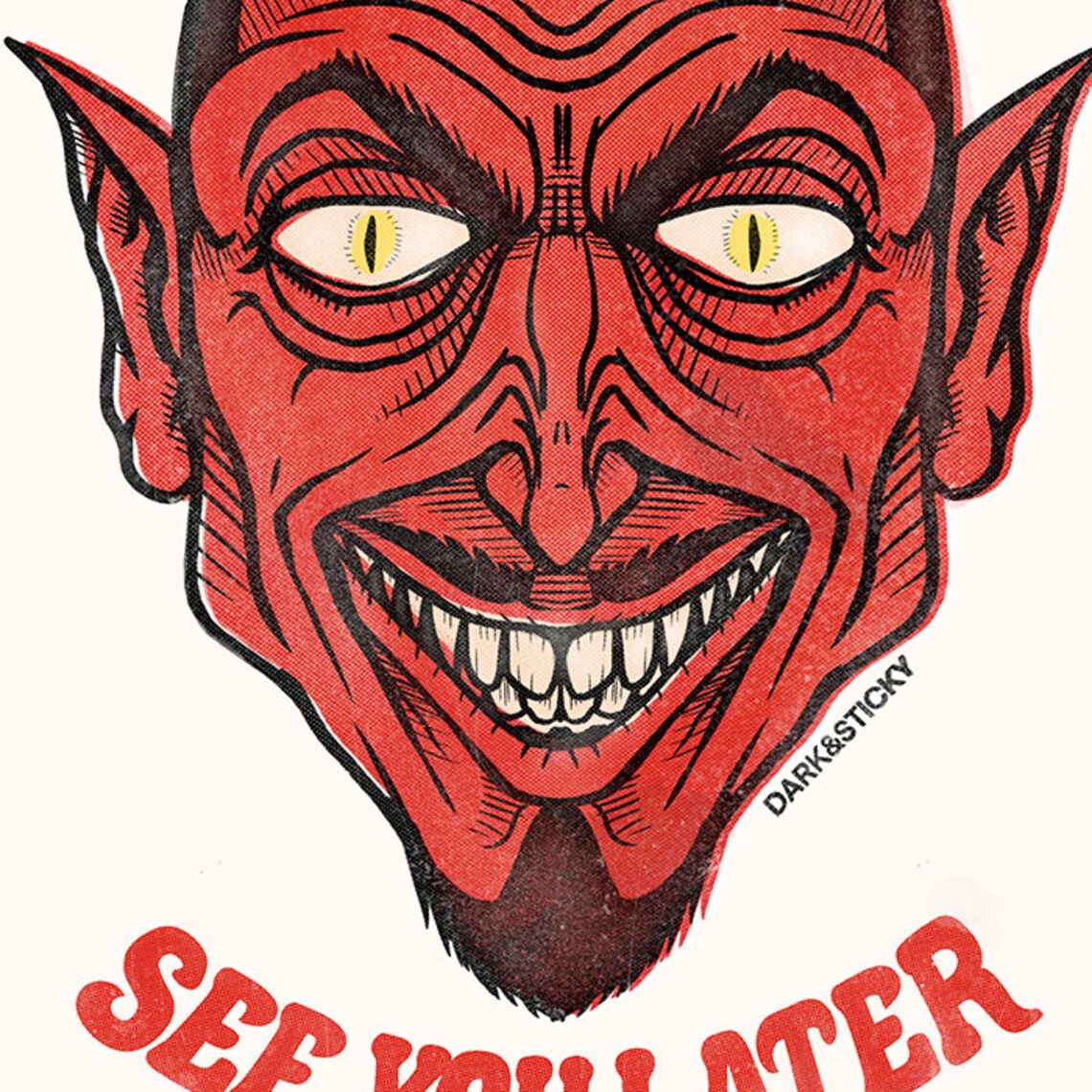 Devil- SEE YOU LATER- Sticker | Satan, 666, Horror, Evil, Monster ...