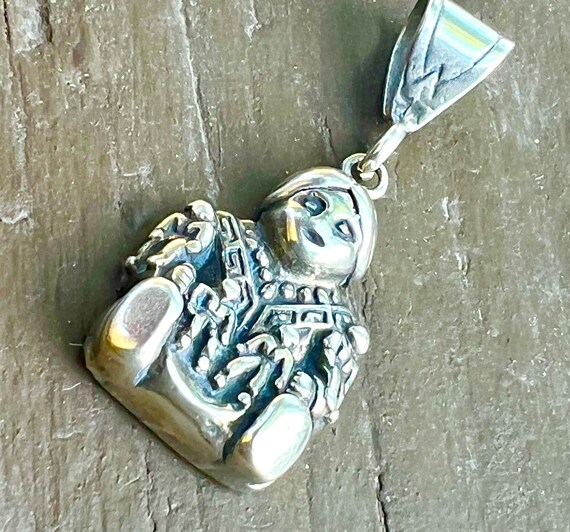 Carol Felley- Pueblo Storyteller Pendant-Sterling Sil… - Gem