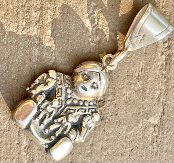 Carol Felley- Pueblo Storyteller Pendant-Sterling Sil… - Gem
