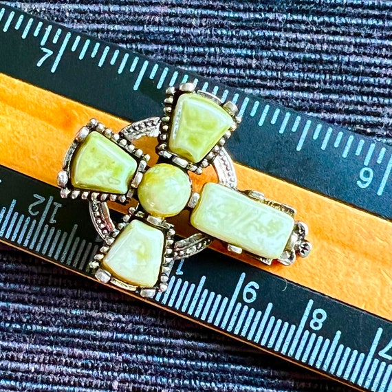 Celtic Cross-Glass Connemara Marble & Antique Silver … - Gem