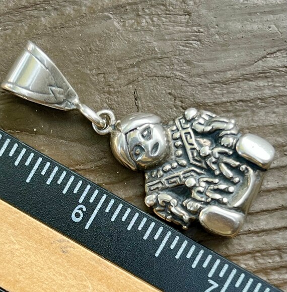 Carol Felley- Pueblo Storyteller Pendant-Sterling Sil… - Gem