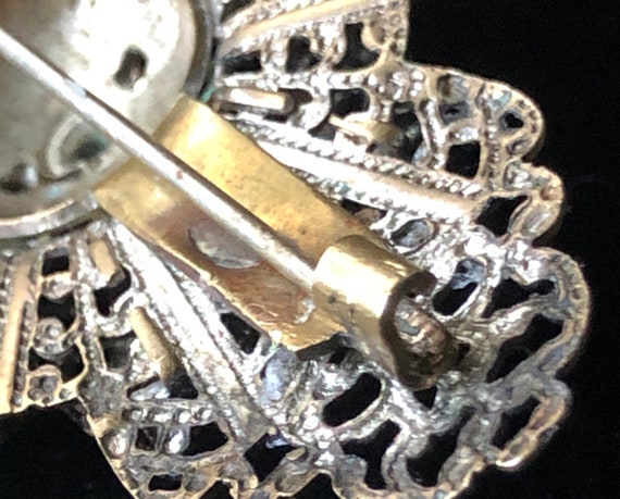 Antique Czechoslovakian Filigree And Glass Persian Turq… Gem