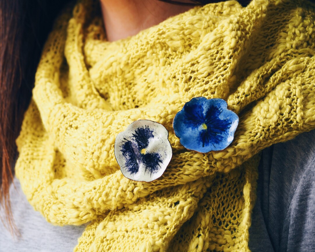 Gift for Mother's Day. Flower Pin Flower. Jewelry for Spring. Colored ...