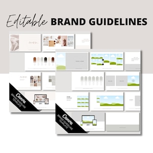 Editable Brand Guideline Templates for CANVA | Branding | Logo ...