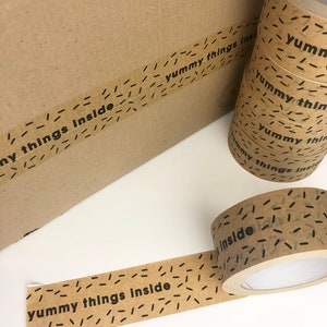GIRAFFE DASH PRINT | 50mm X 50m Eco Patterned Packing Tape | Kraft Self ...