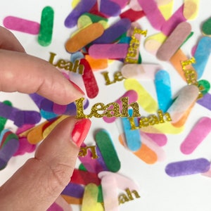 Personalised ANY TEXT Party Table Confetti Rainbow | Custom Wedding ...