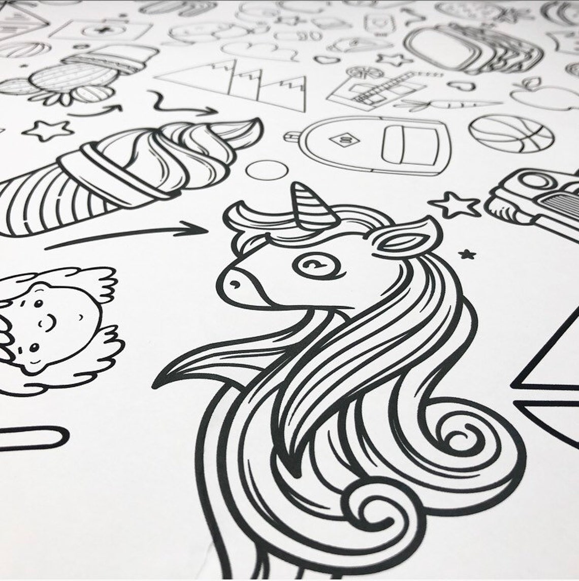 Table Length Giant Colouring Sheet | Etsy UK