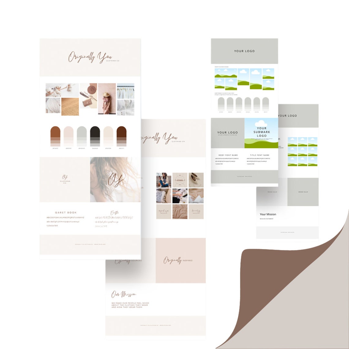 Editable Brand Guideline Templates for CANVA Branding Logo - Etsy