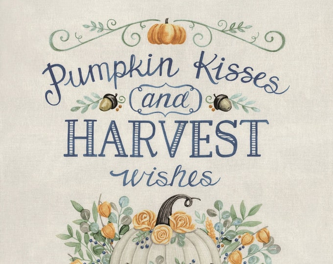 Moda Harvest Wishes Panel by Deb Strain in Whitewashed (item #56067 11 ...