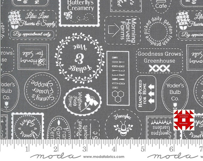 Moda Spring Brook by Corey Yoder Text Print in Slate item 29115 23 23 X ...