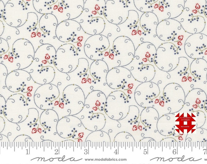 Moda Isabella by Minick and Simpson Swirly Calico Print on Cream item ...