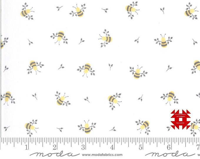 Moda Spring Brook by Corey Yoder Allover Bee Print in Cloud item 29112 ...
