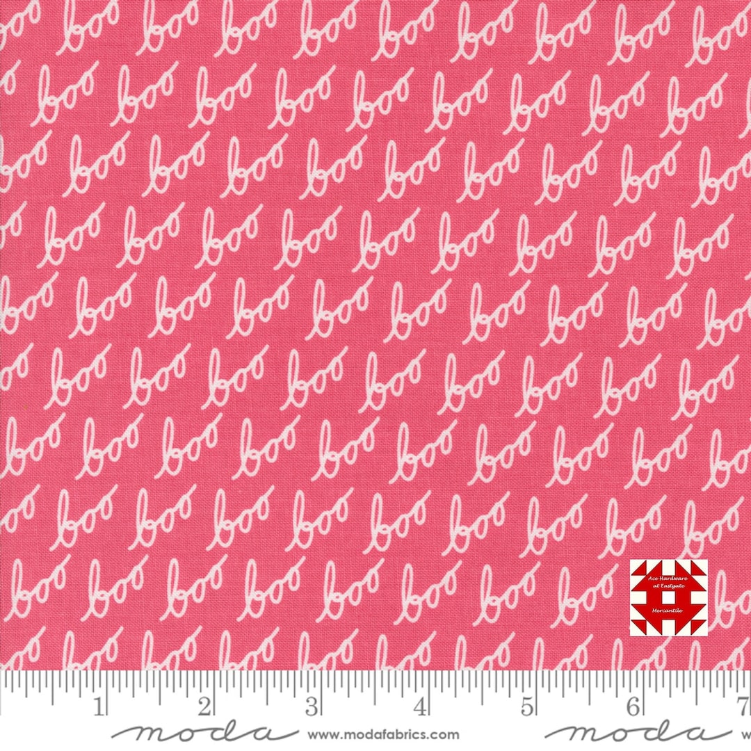 Moda Hey Boo by Lella Boutique - Boo Text Print on Love Potion Pink ...