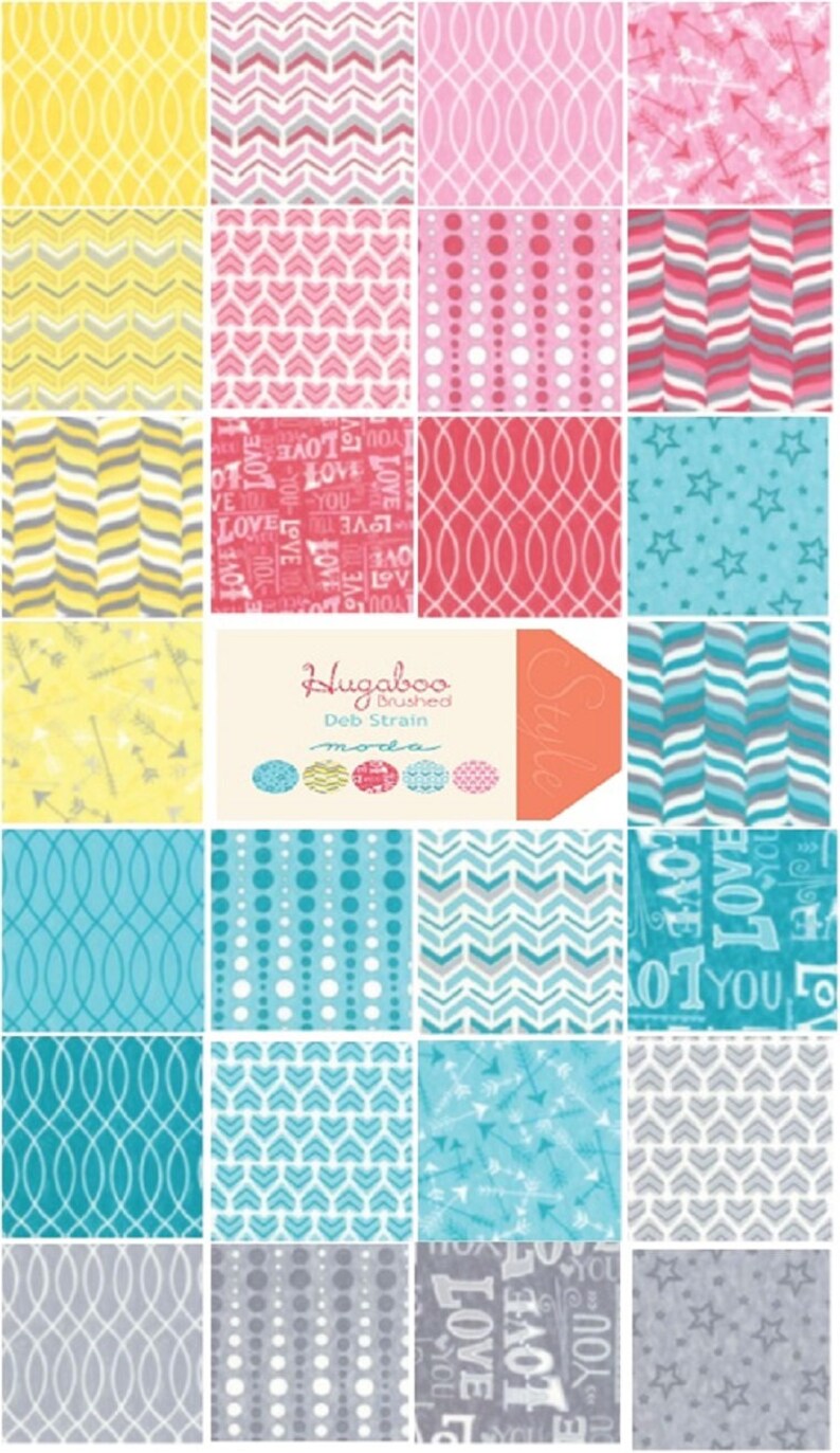 Moda Hugaboo Brushed Charm Pack by Deb Strain - Etsy